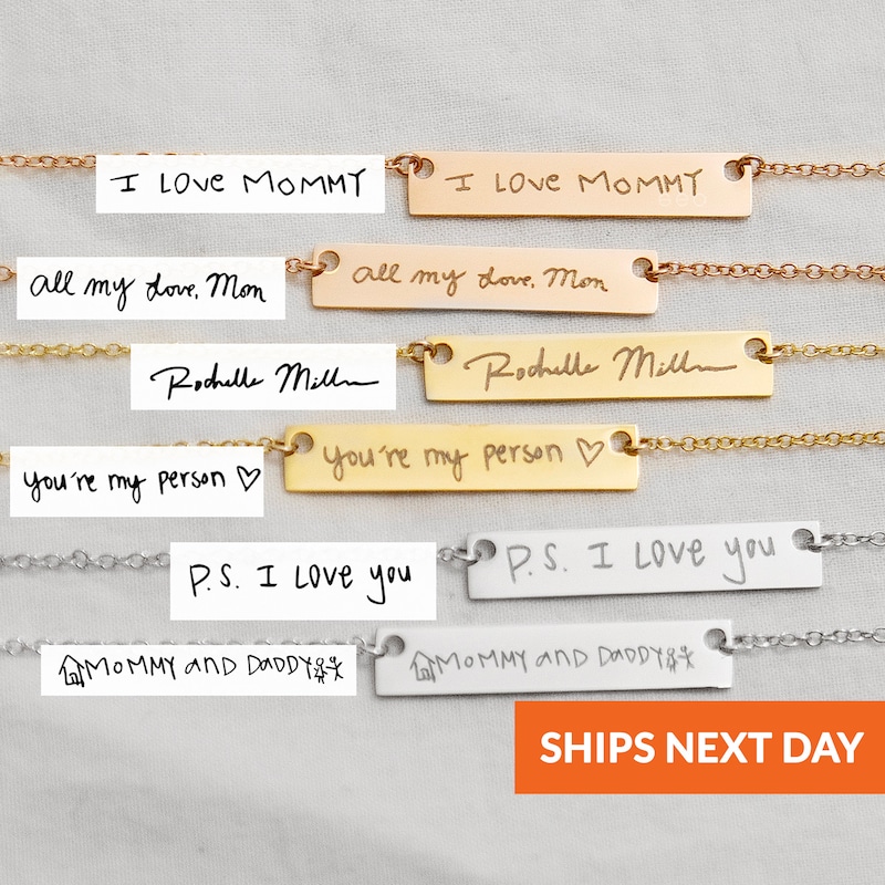 Kids Drawing Bar Necklace - Etsy