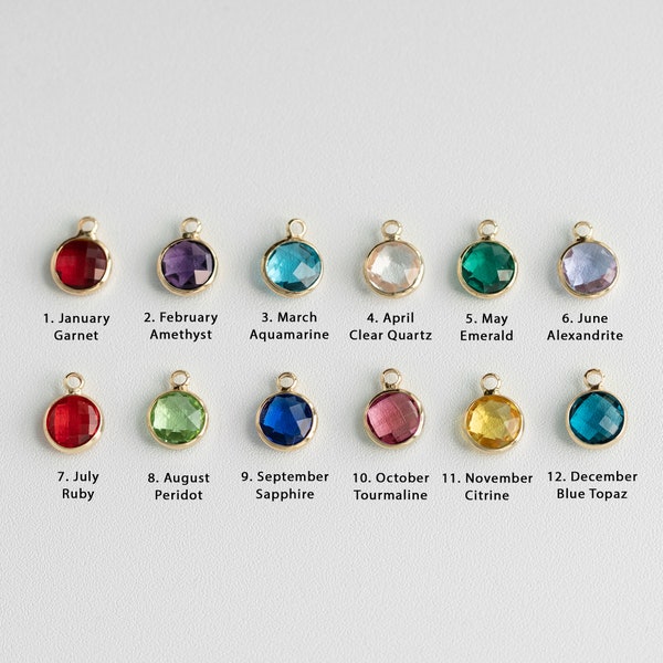 Birthstone Charms - Etsy