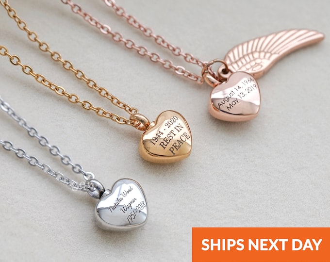 Black Cremation Urn Necklace | Urn Jewelry | Ash Urn Necklace ...