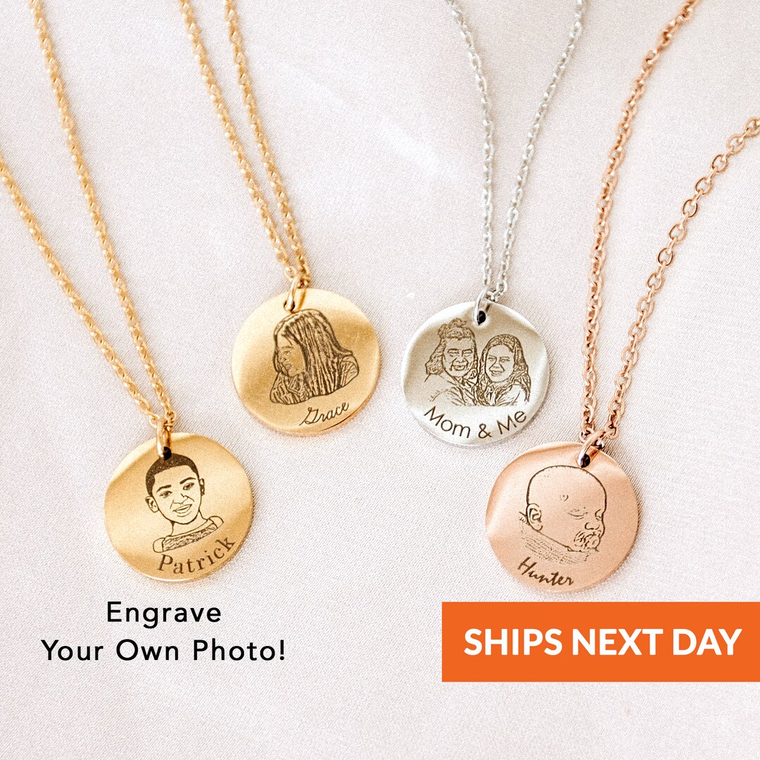 Custom People Portrait Necklace Human Picture Pendant Personalized Gift ...