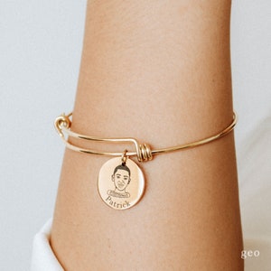 Custom Human Portrait Bracelet People Picture Pendant Personalized ...