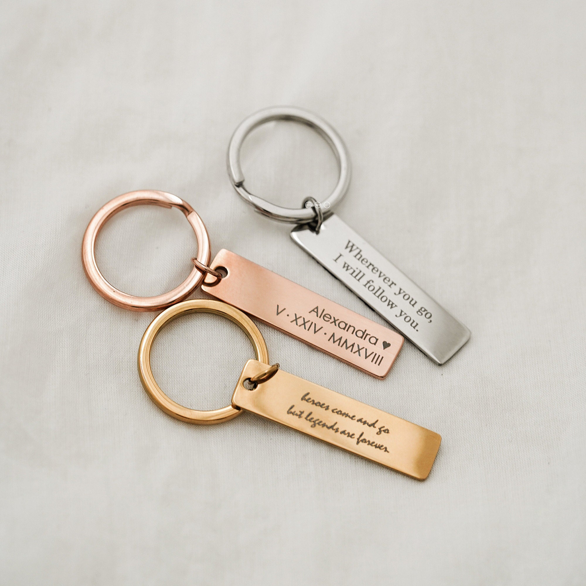 Custom Engraved Keychain Personalized Gift for Men Boyfriend | Etsy