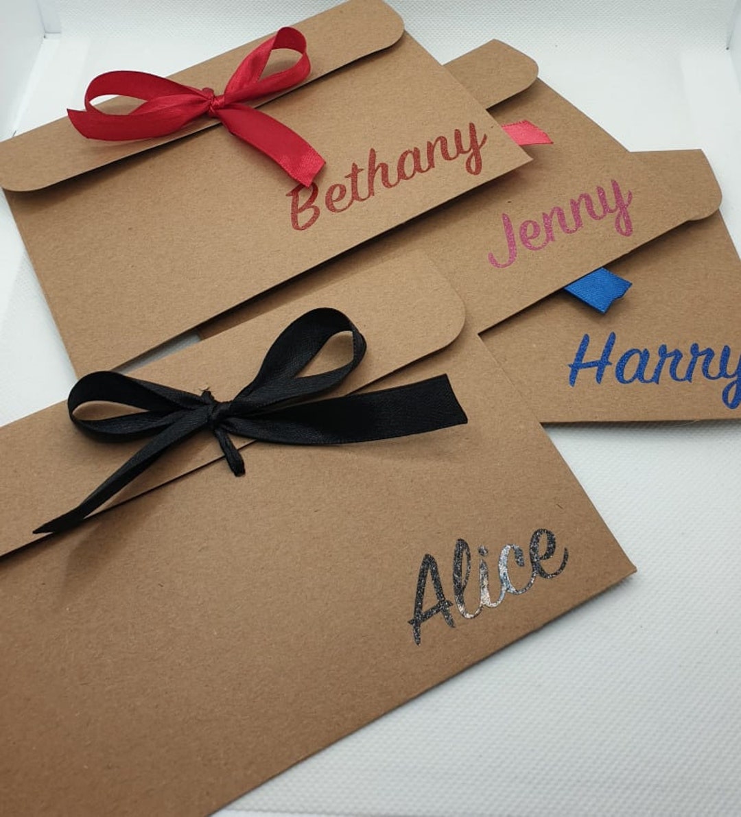 Personalised Gift Envelope With Ribbon, Birthday Gift, Voucher Envelope ...