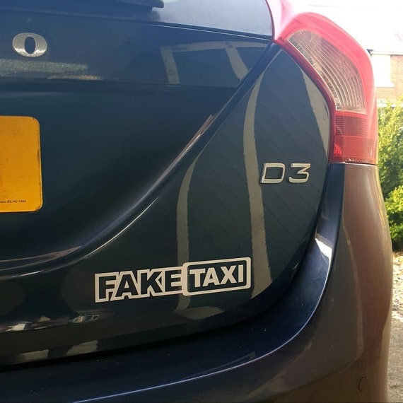 Fake Taxi Car Sticker Bumper Tailgate Decal 4 X 20 Cm | Etsy