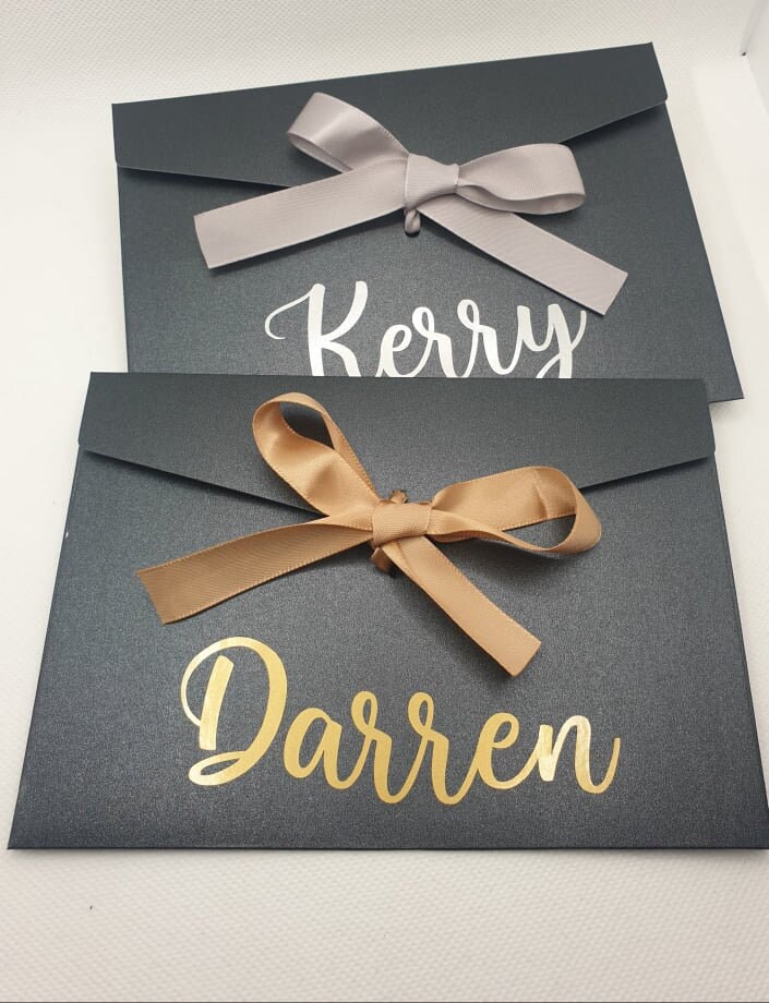 Personalised Gift Envelope With Ribbon, Voucher Pouch, Money Wallet 17. ...