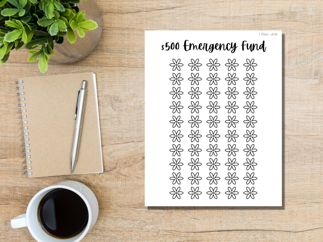 Digital Tracker, 500 Emergency Fund, Savings Challenge Tracker, Savings ...