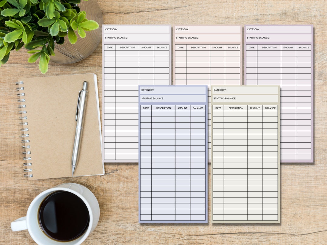 Printable Cash Tracker, Cash Envelope Inserts, Neutral Minimalist ...