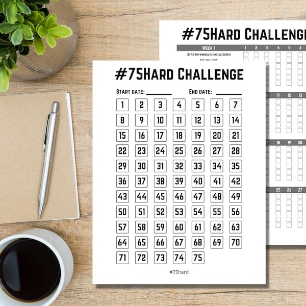 75 Hard Printable - Etsy