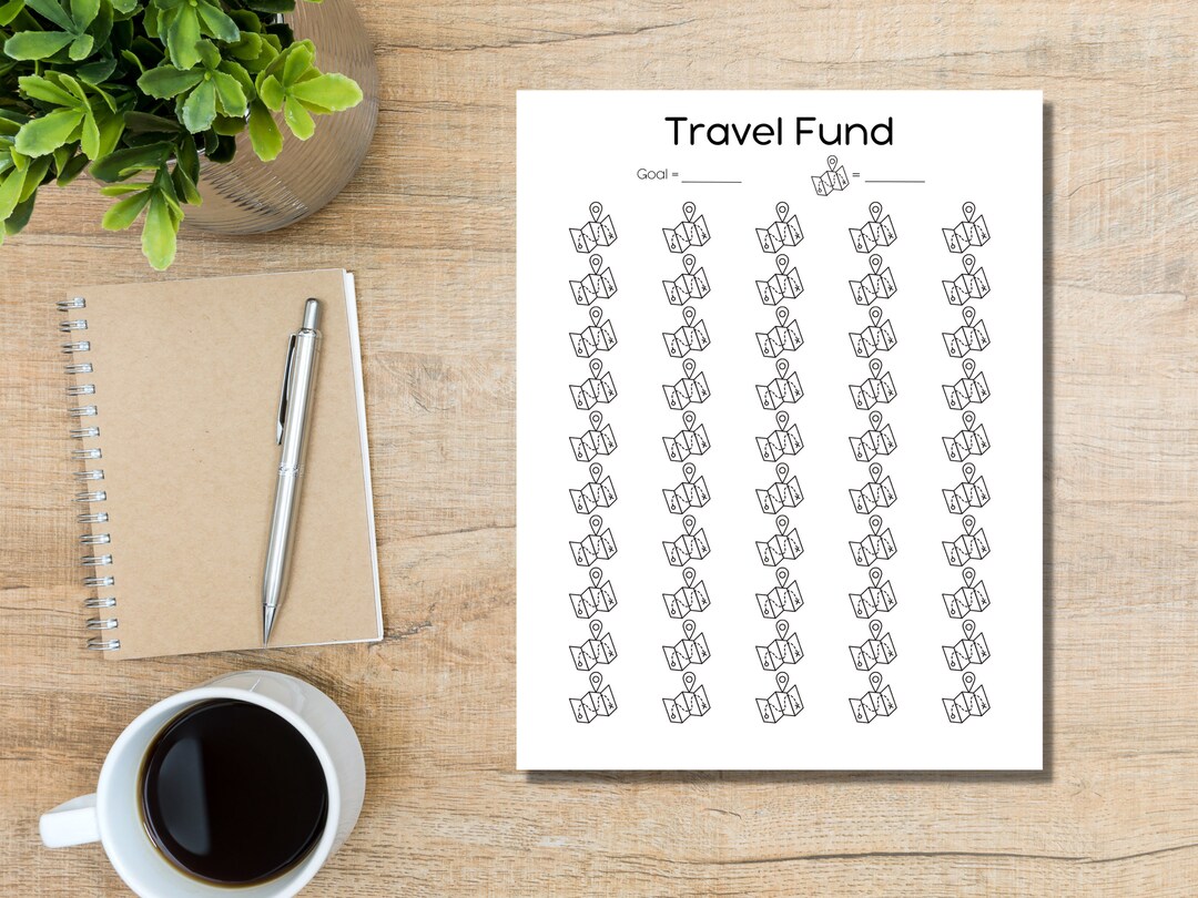 Travel Fund Savings Tracker, Digital Tracker, Savings Printable Tracker ...