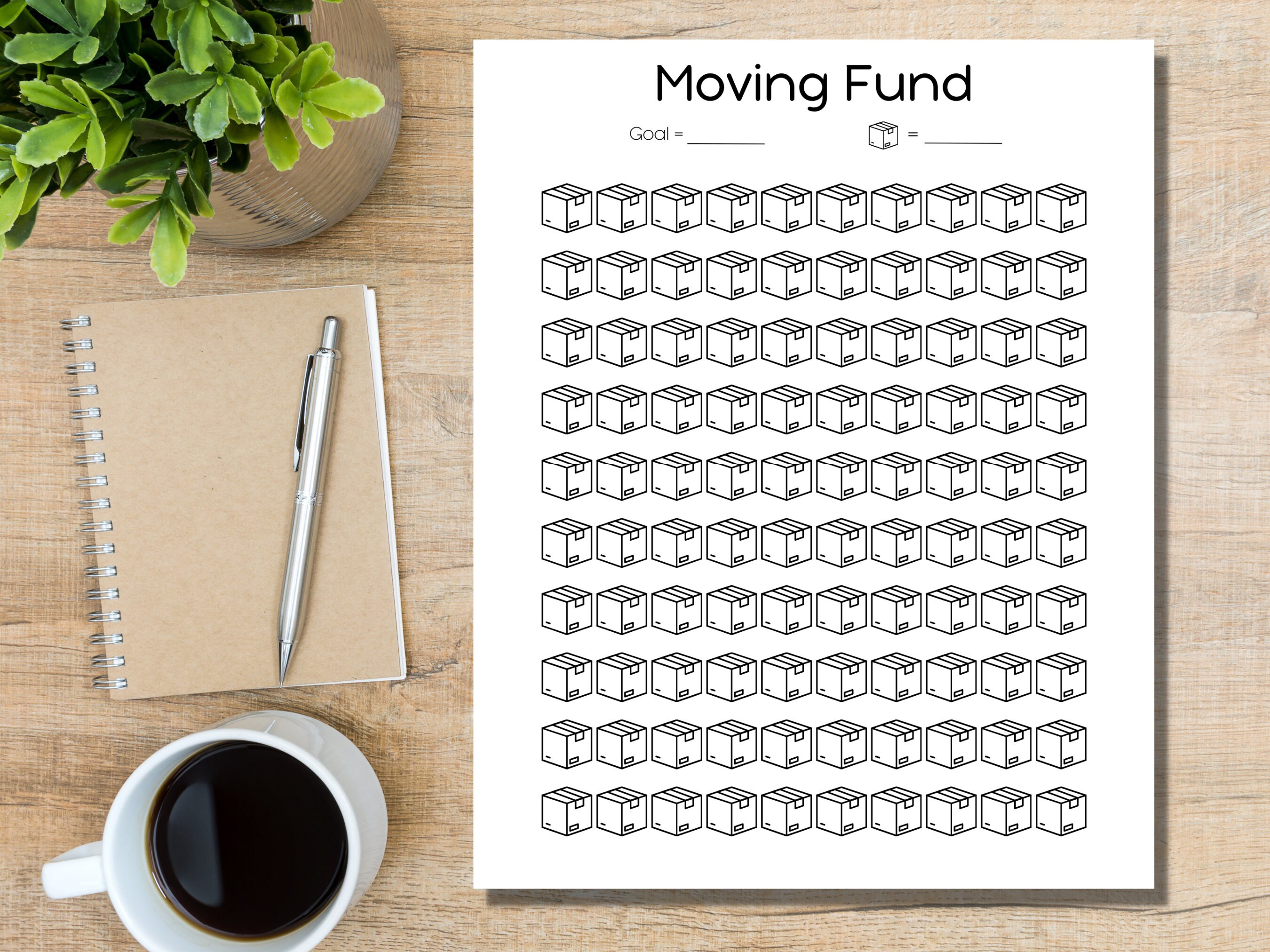 Moving Fund Savings Tracker, Digital Tracker, Savings Printable Tracker ...