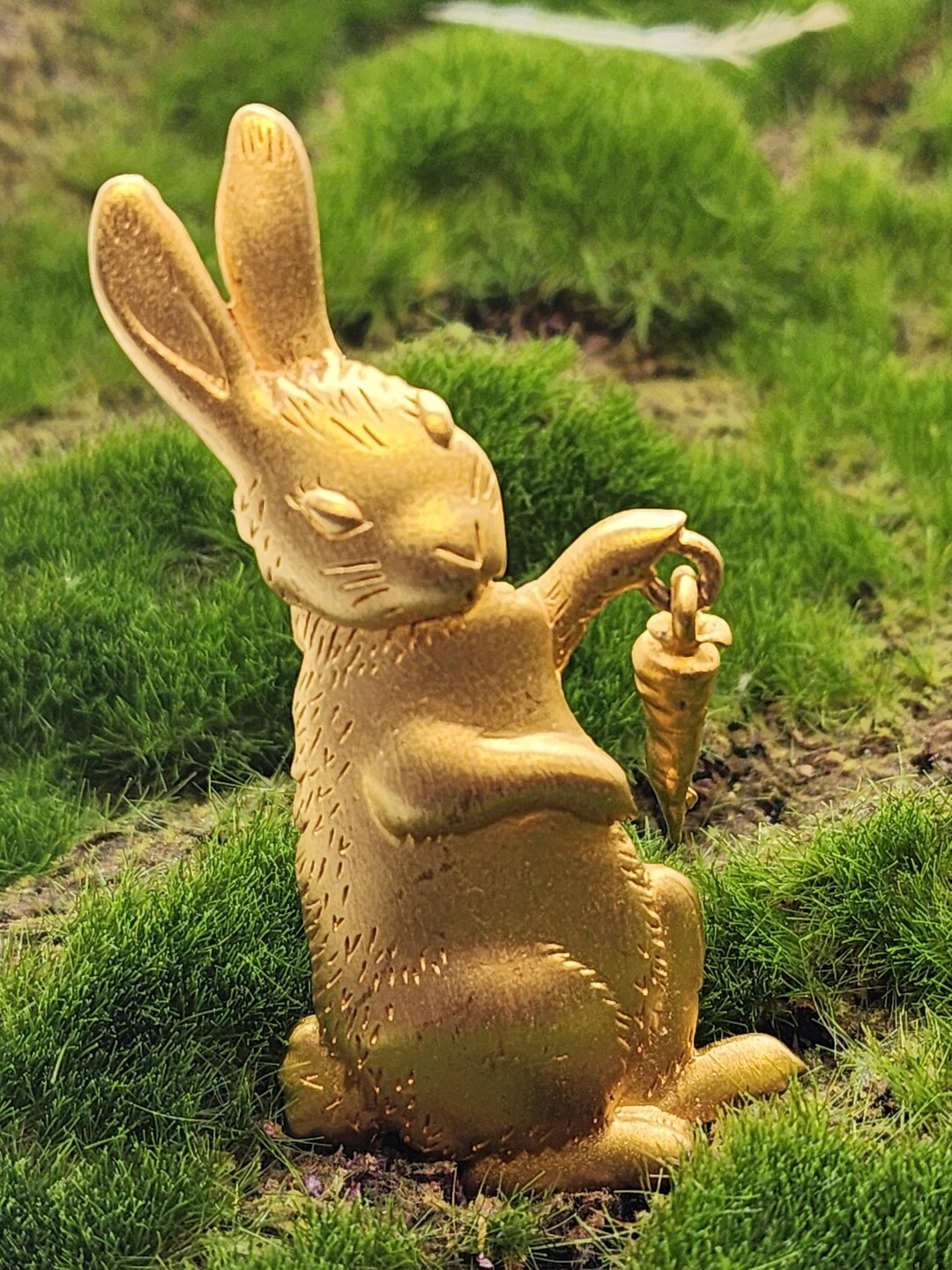 Bunny Rabbit Brooch With Dangling Carrot JJ JONETTE Bunny Lover Gift ...