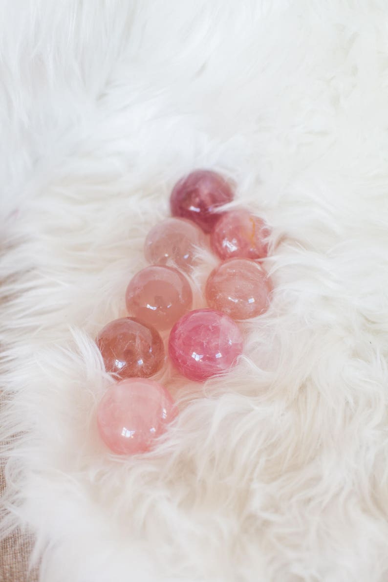 Rose Quartz Crystal Ball Rose Quartz Sphere Cheer up gift | Etsy