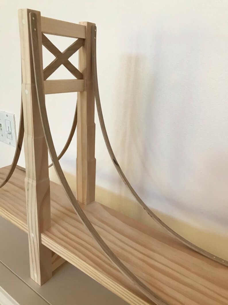 Golden Bridge Long Shelf Home Decor Wall Art Floating - Etsy