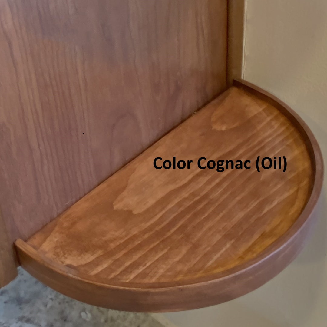 Kitchen Corner Shelf With Barrier: Half Circle Floating Wall Decor - Etsy