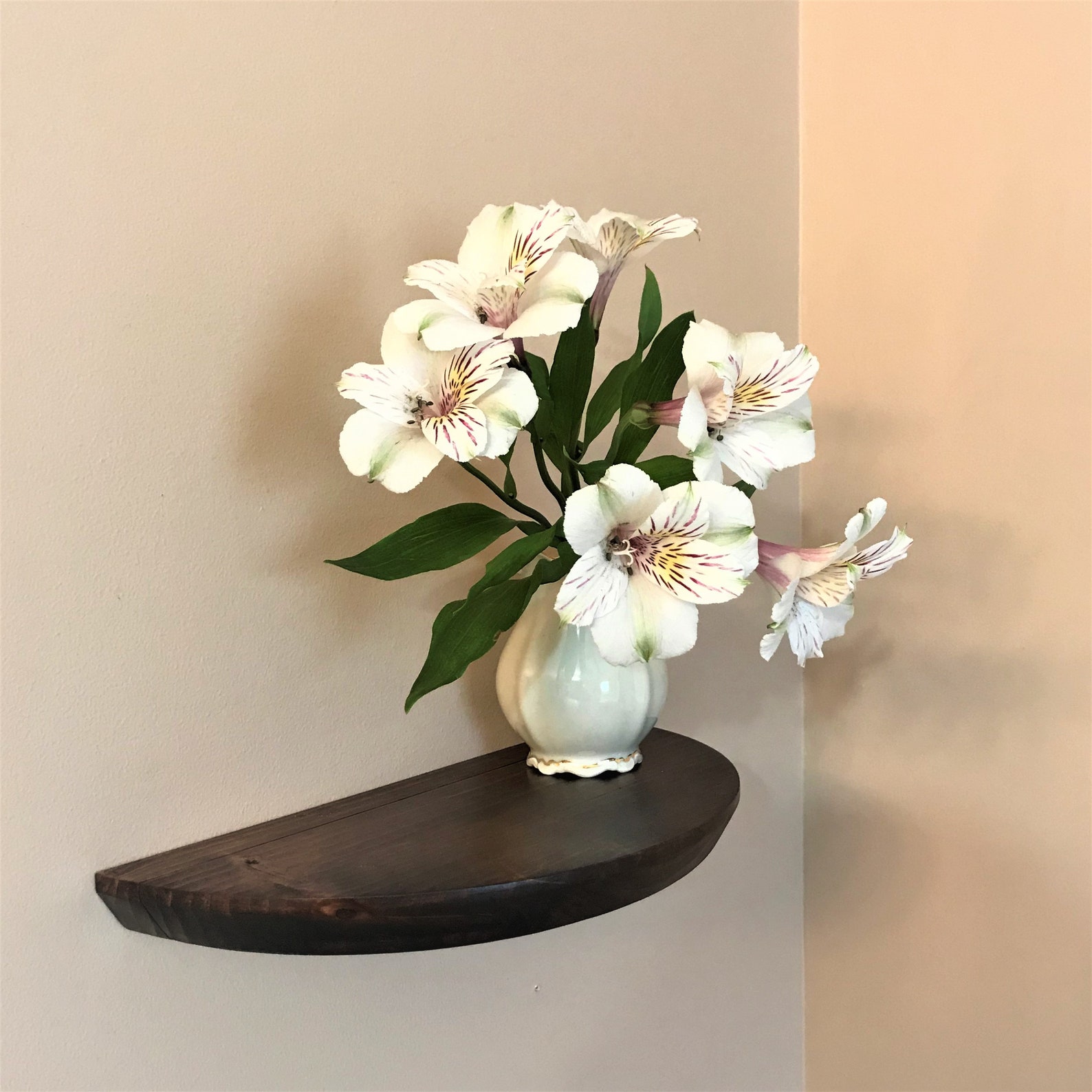 Hidden Bracket Premium Half Circle Shelf, Floating Round Shelves ...