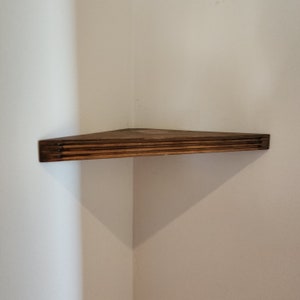 Handmade Corner Shelf: Triangle Wooden Floating Shelf - Etsy