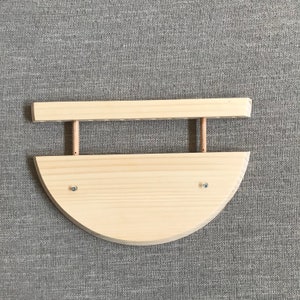 Hidden Bracket Premium Half Circle Shelf, Floating Round Shelves ...
