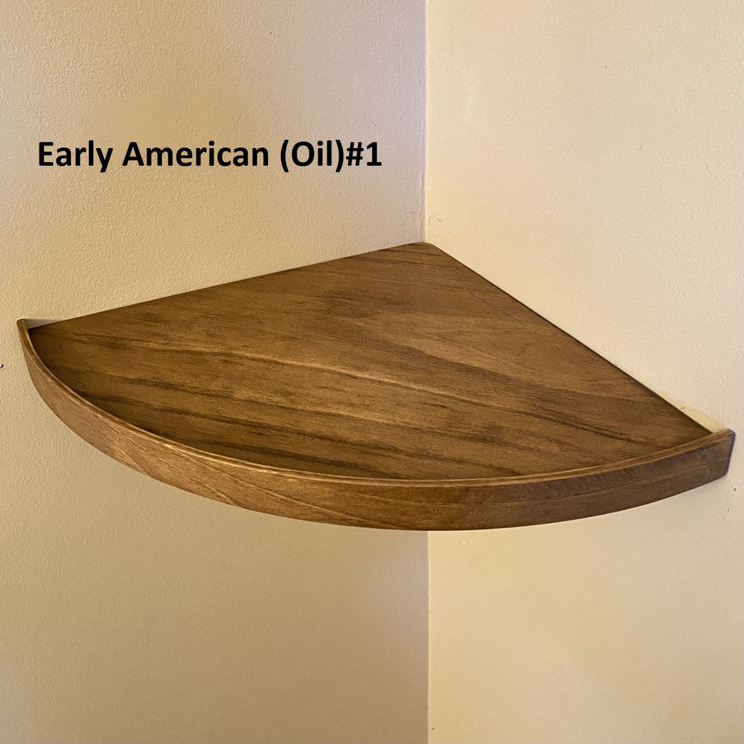 Rustic Wood Corner Shelf With Barrier - Security Camera Mount - Etsy