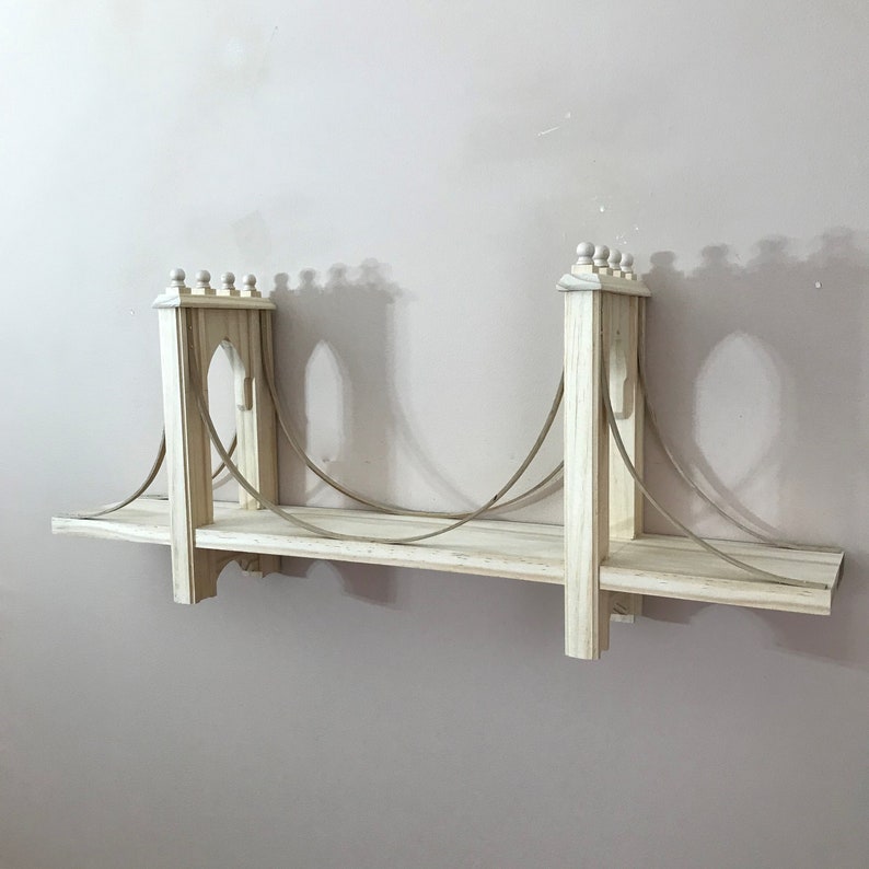 Manhattan Bridge Shelf: Wooden NYC Landmark Floating Shelves - Etsy