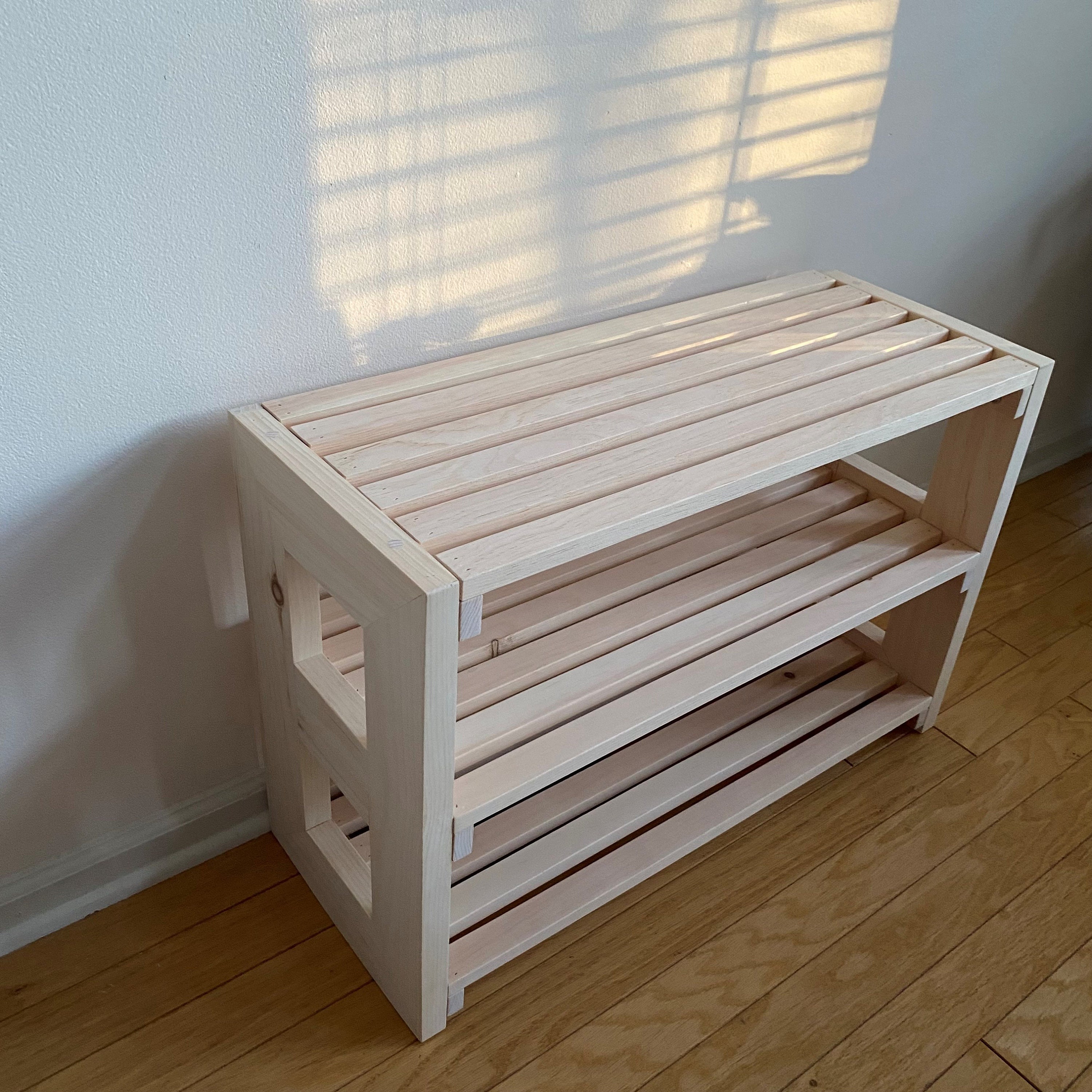 Shoe Rack Wood Shoe Storage Bench Wooden Sofa Shoe Rack 3 - Etsy