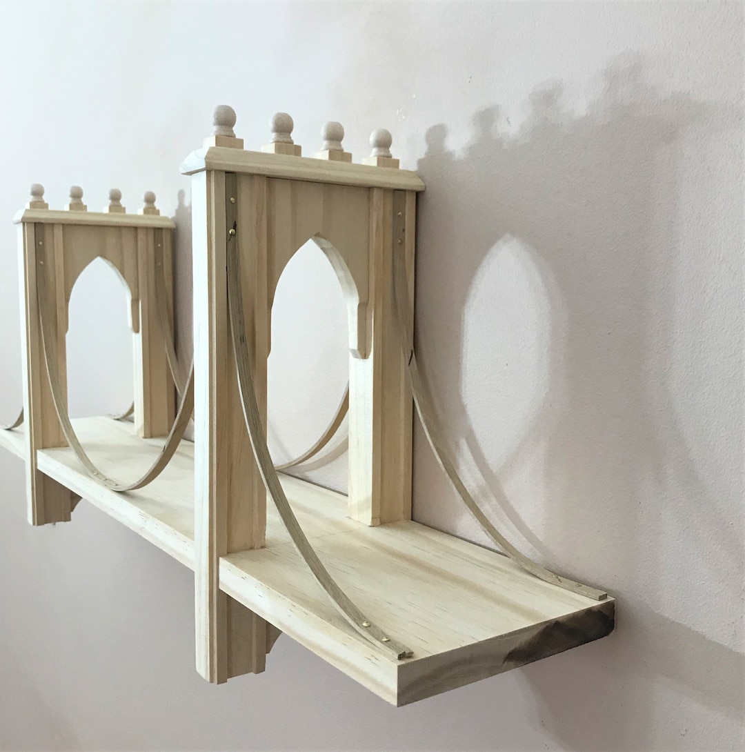 Manhattan Bridge Shelf: Wooden NYC Landmark Floating Shelves - Etsy
