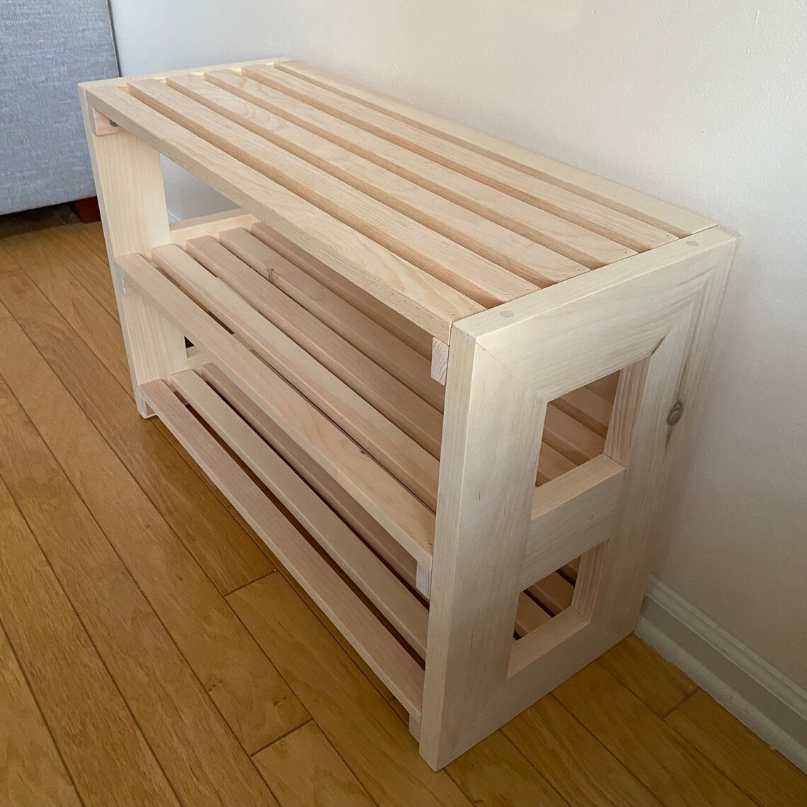 Shoe Rack Wood Shoe Storage Bench Wooden Sofa Shoe Rack 3 - Etsy