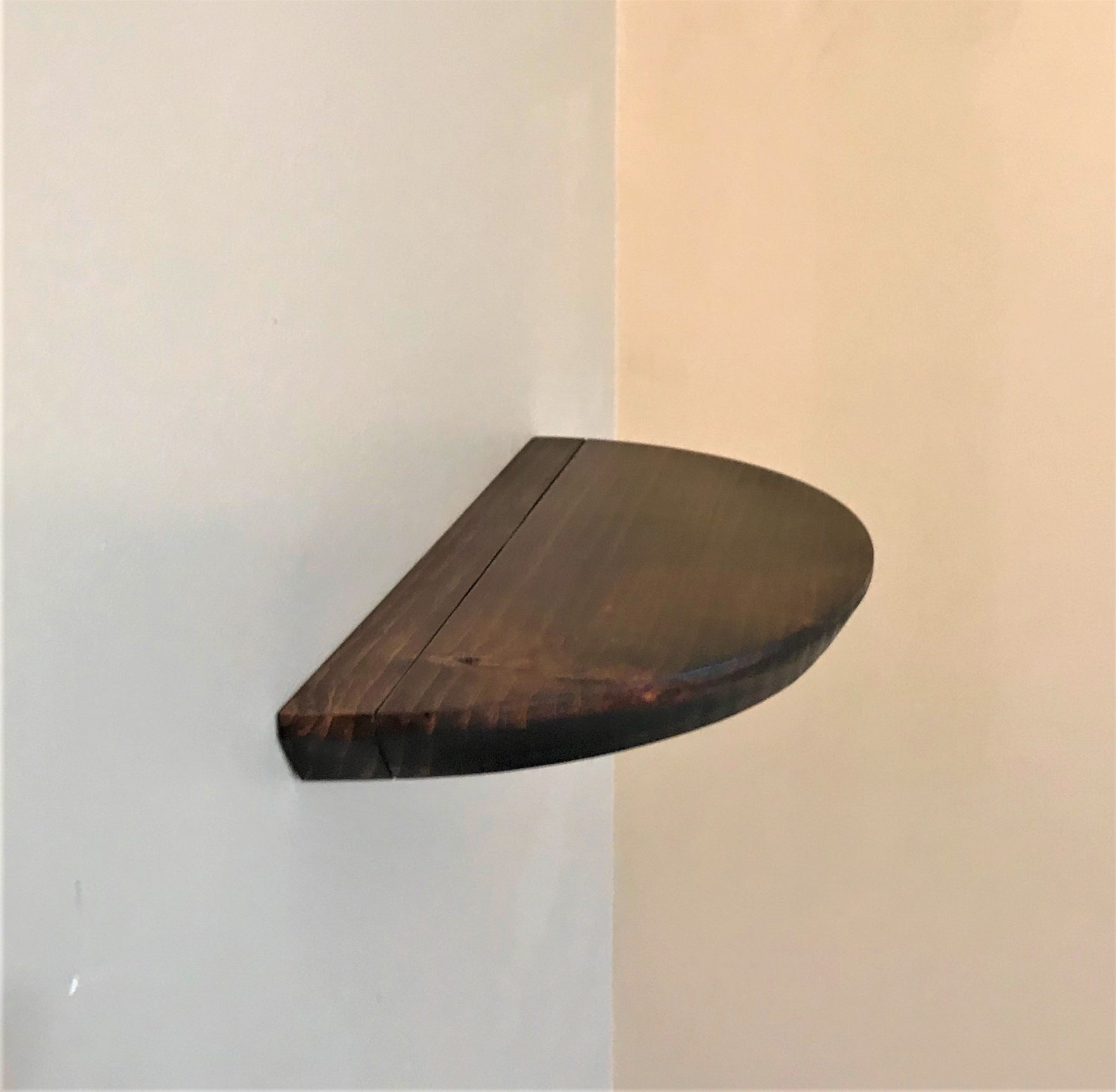 Hidden Bracket Premium Half Circle Shelf, Floating Round Shelves ...