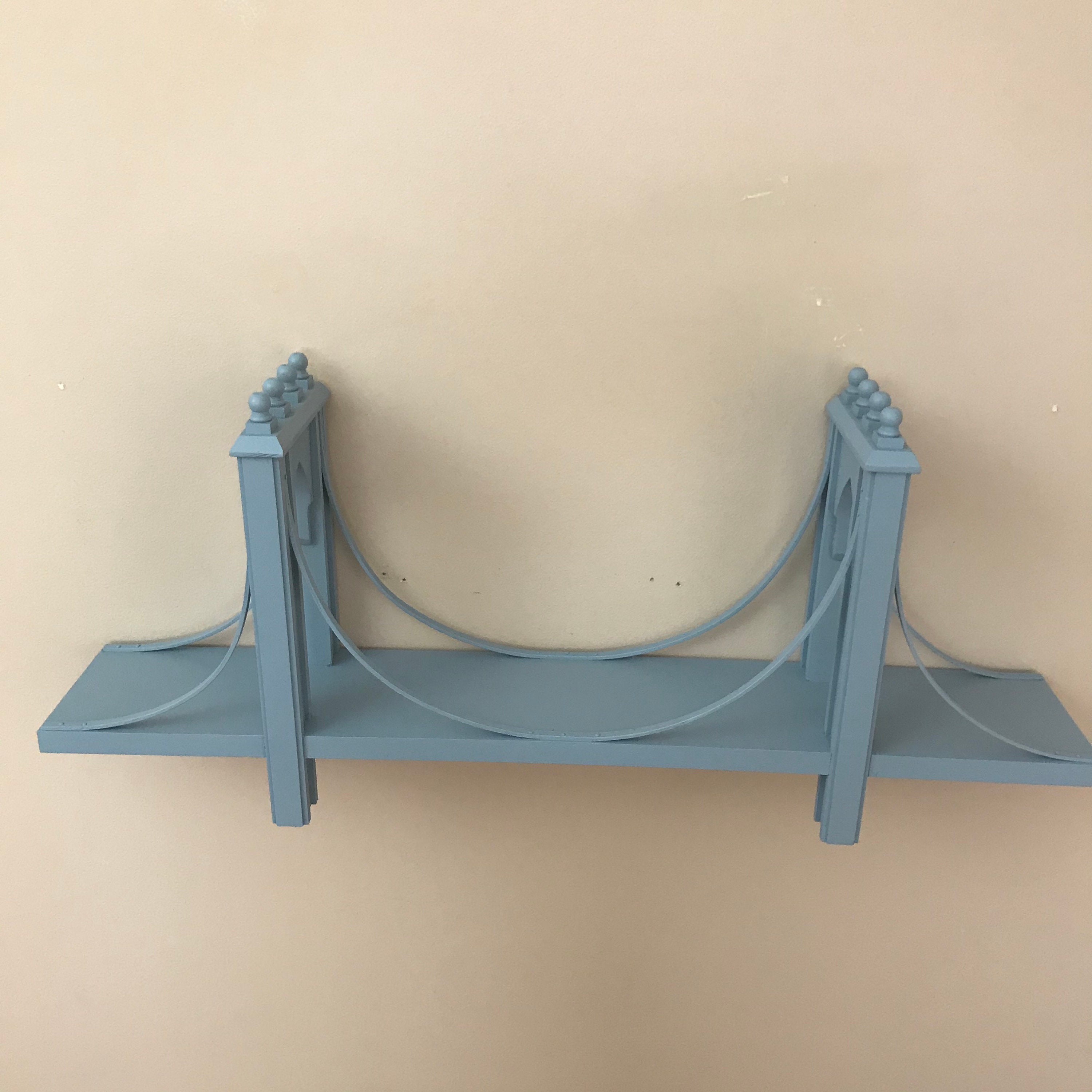 Manhattan Bridge Shelf: Wooden NYC Landmark Floating Shelves ...