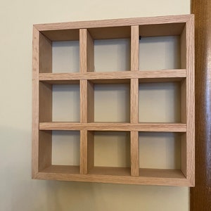 Square Oak Floating Shelf, Wall Mounted Rustic Wooden Organizer ...
