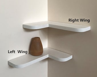 Floating Wrap Around Wall Shelves Modern large corner shelf Wall ...