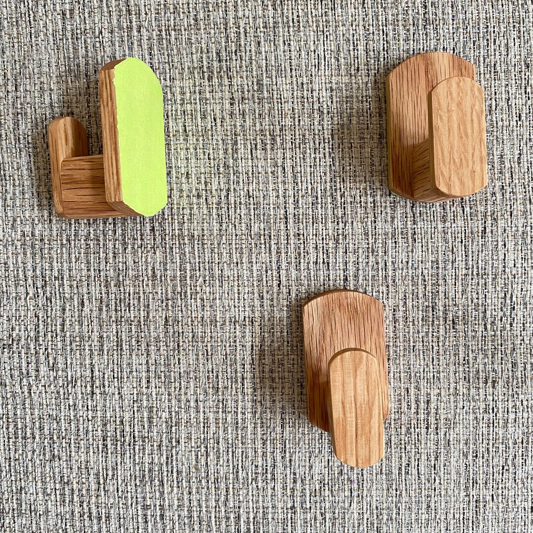 Oak Small Self-adhesive Hooks, Decorative Wall Coat Rack Hangers ...