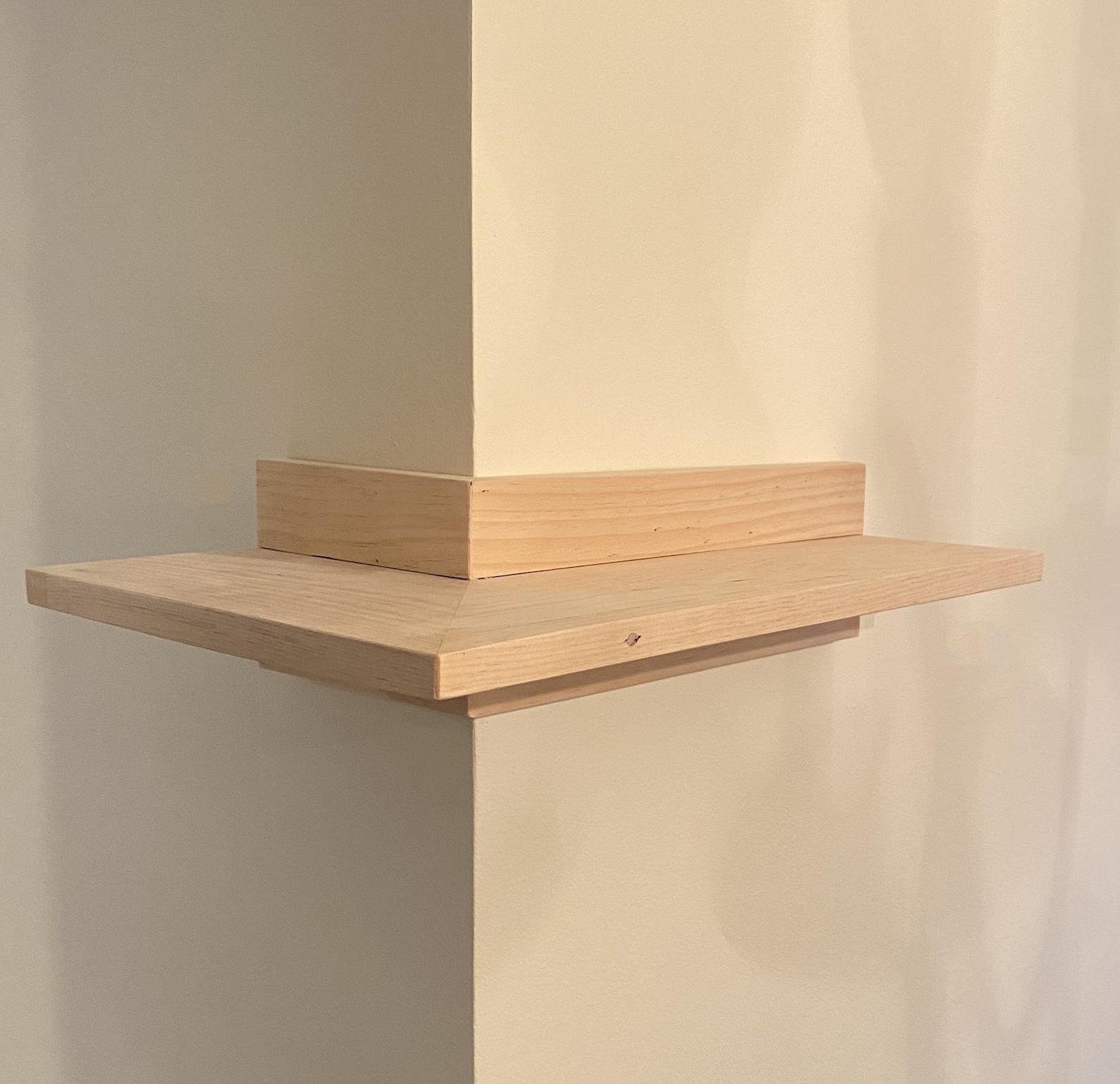 Outer Corner Floating Shelf: L-shaped Wall Mounted Organizer - Etsy
