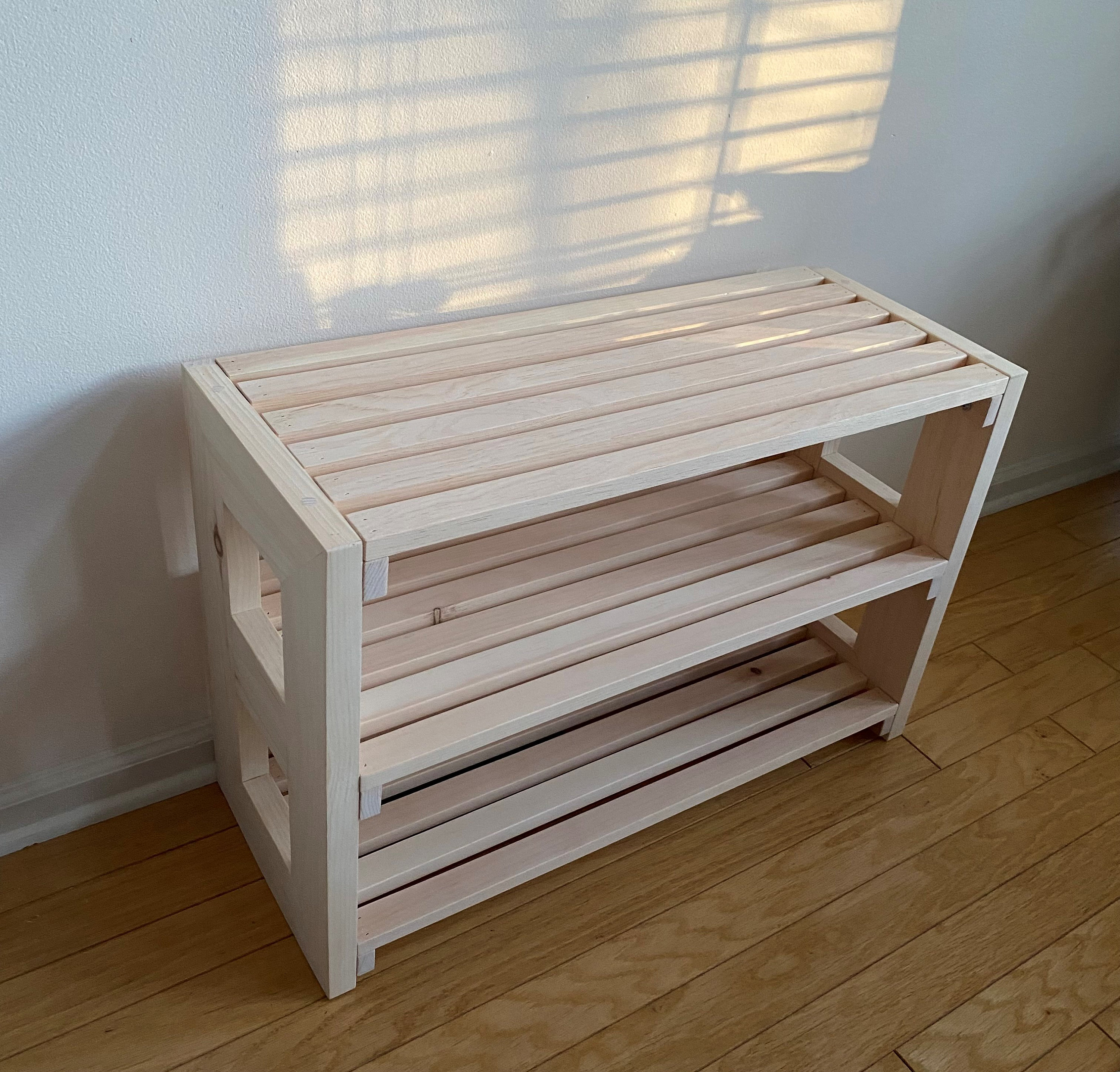 Shoe Rack Wood Shoe Storage Bench Wooden Sofa Shoe Rack 3 - Etsy
