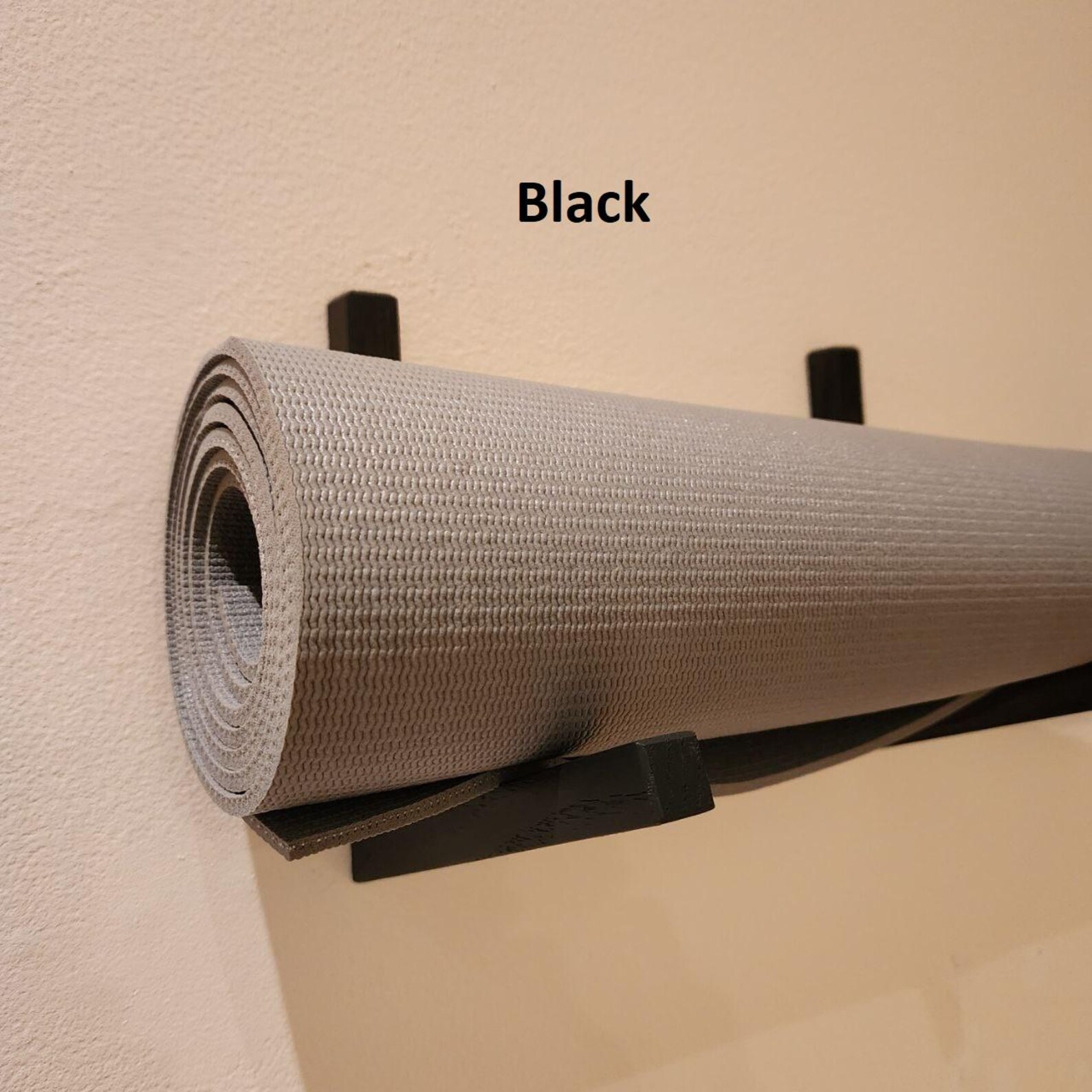 Oak Yoga Mat Hooks: Wall Mounted Pilates Mat Storage, Set of Two ...