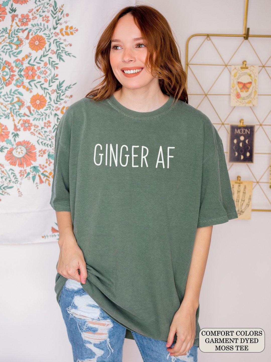 Funny Ginger Shirt, Ginger Af, Redhead Shirt, Irish Shirt, Redhead ...
