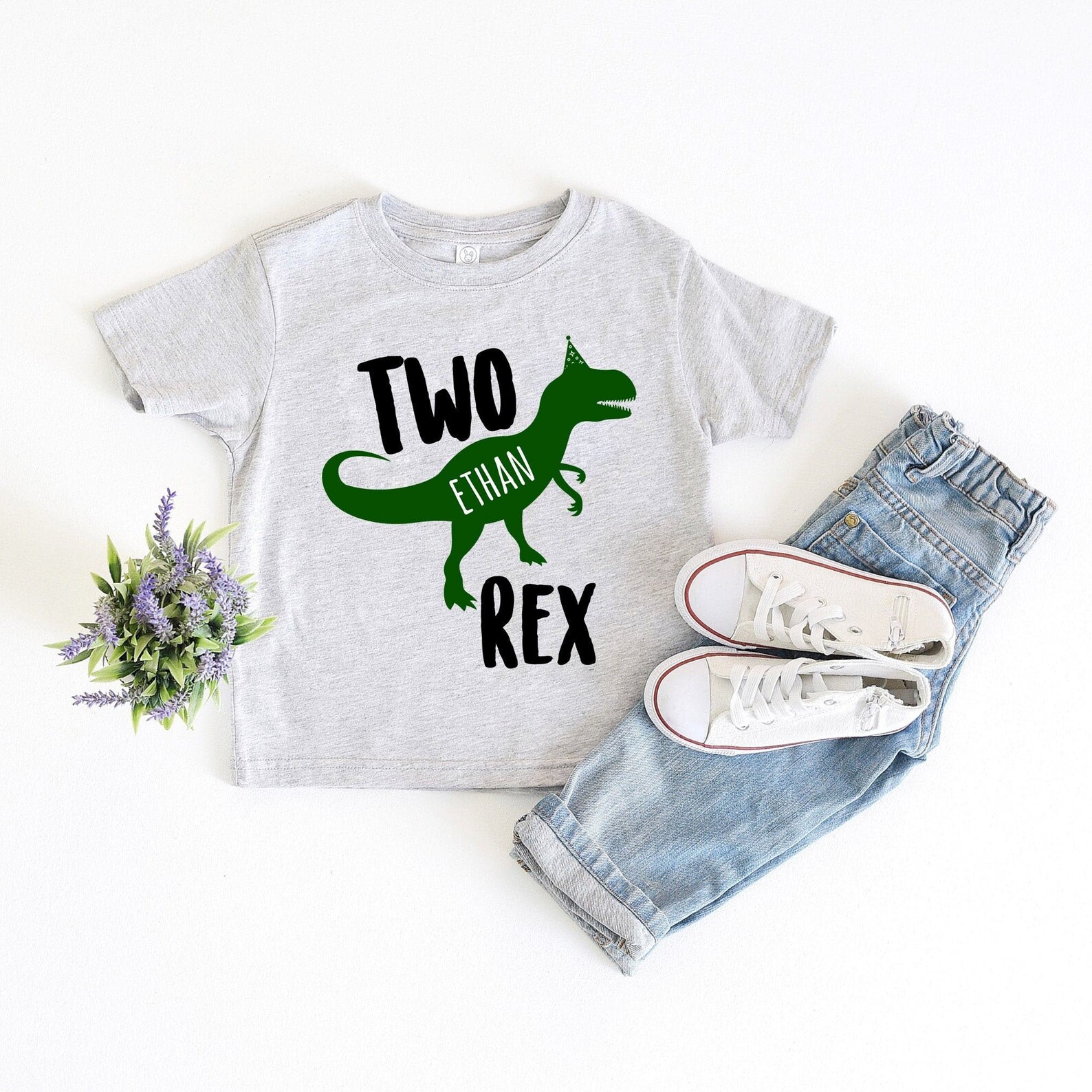 Two Rex Birthday Shirt Custom Dinosaur Birthday Shirt 2nd - Etsy