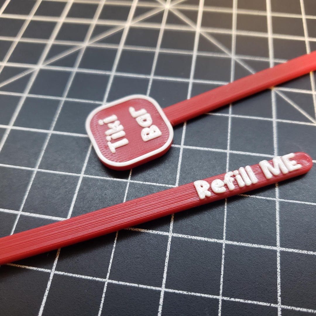 10 Customizable Tiki Cocktail Swizzles. Set of 10. Red and White. - Etsy