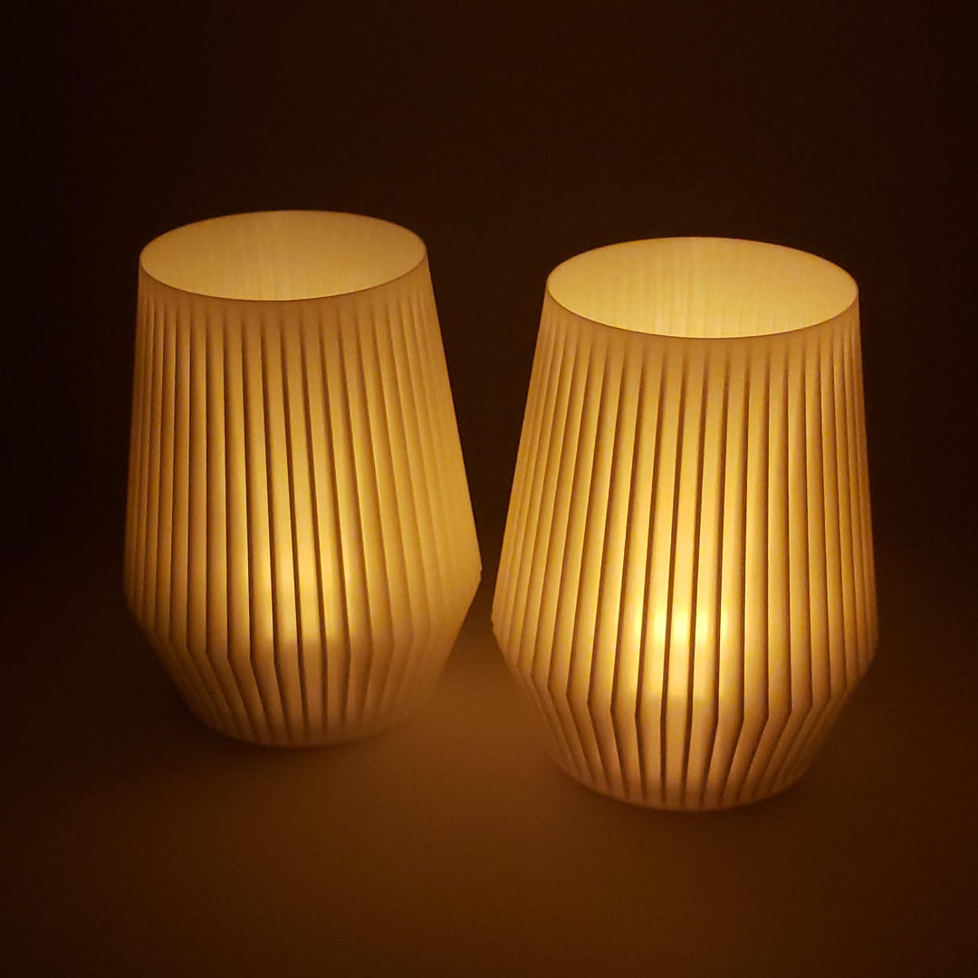 Modern Votives. Set of Two. LED Votives for Home, Bar and Weddings ...