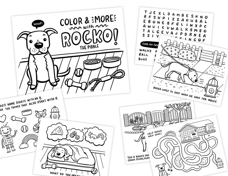Color & More With Rocko the Pibble! - Etsy