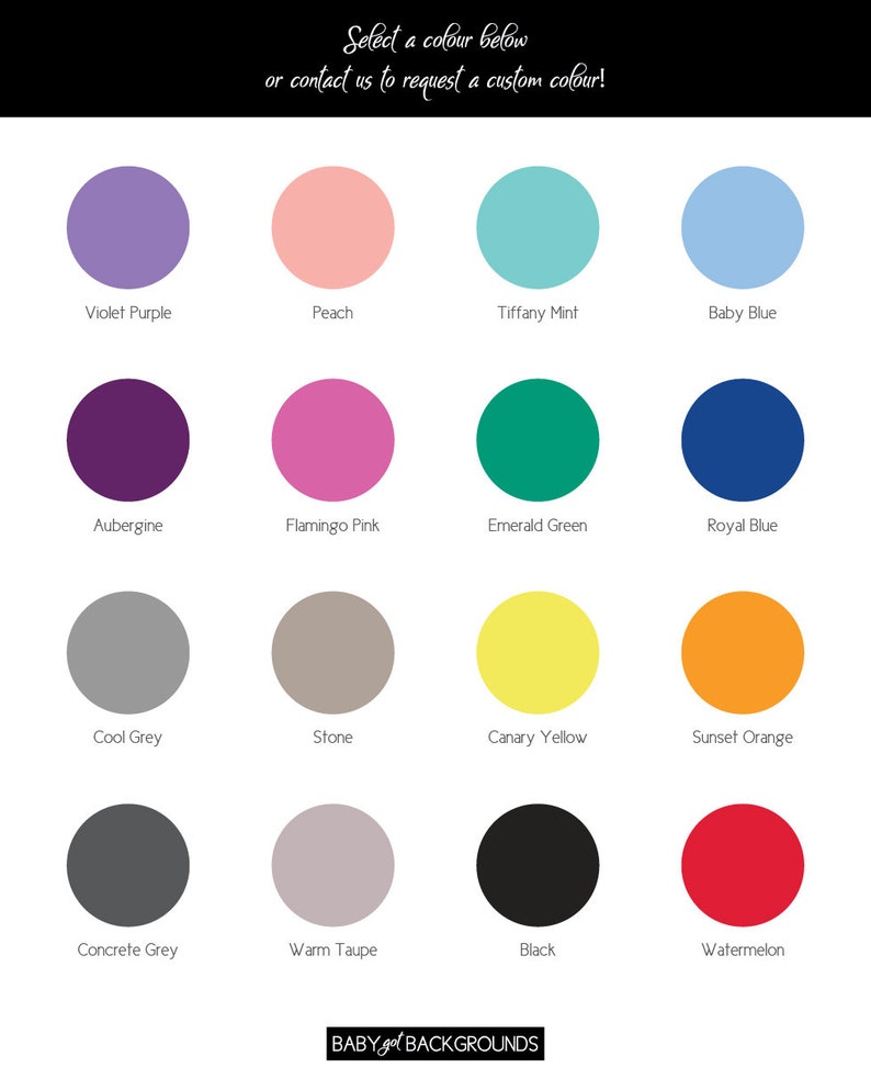 CUSTOM COLOUR Pantone CMYK Solid Color Backdrop - 90 X 50 Cm Vinyl ...