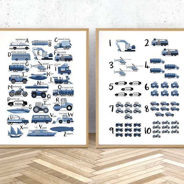 Transportation Alphabet - Etsy