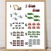 Transportation Numbers Wall Art Educational Print Alphabet - Etsy