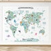 Personalized World Map, Printable Wall Art, Travel Nursery - Etsy