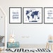 World Map Set of 3 Prints, Dream Big Little One Wall Art, You Are Our ...
