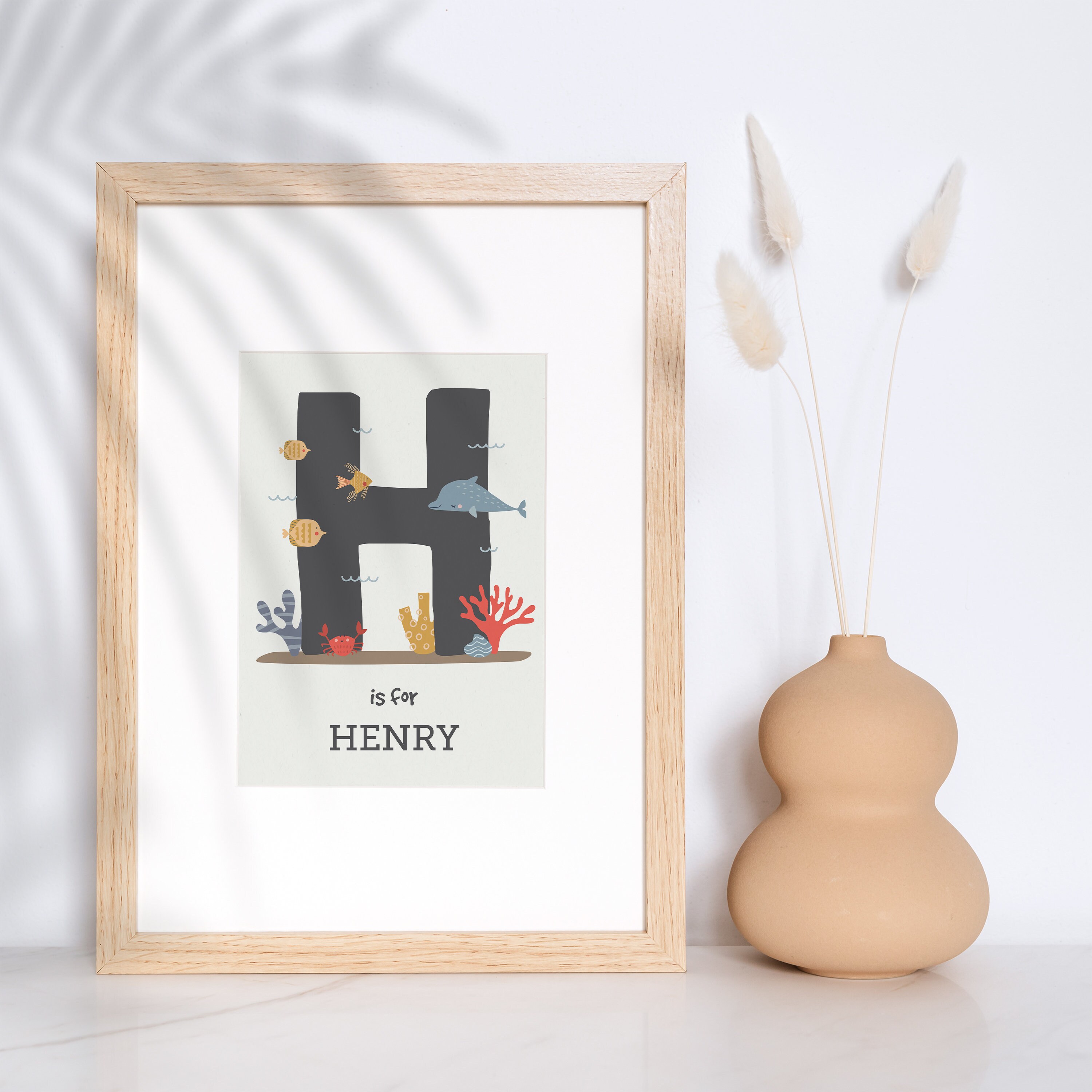 Custom Ocean Baby Name Print Personalized Sea Letter - Etsy