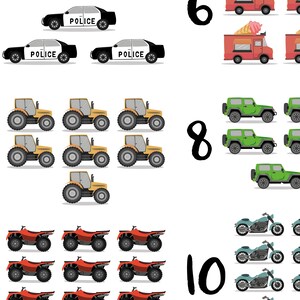 Transportation Numbers Wall Art, Educational Print, Alphabet Nursery ...