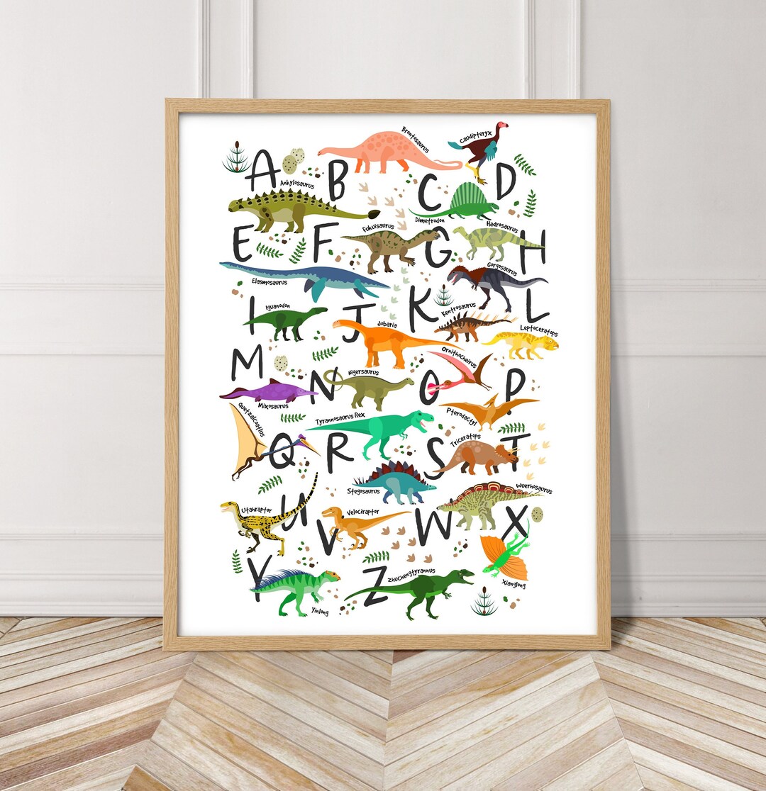 Kids Room Decor, Dinosaur, Kids Wall Art, Printable, Digital Download ...