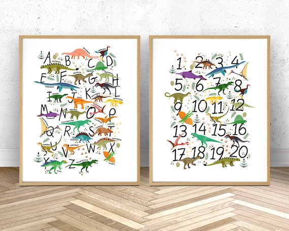 Dinosaur Nursery Decor Dinosaur Alphabet Printable Wall Art | Etsy Canada