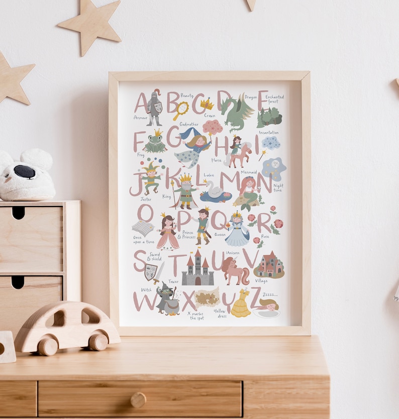 Fairy Tale Alphabet and Numbers Set of 2 Prints Magical - Etsy UK