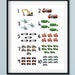 Transportation Numbers Wall Art Educational Print Alphabet - Etsy